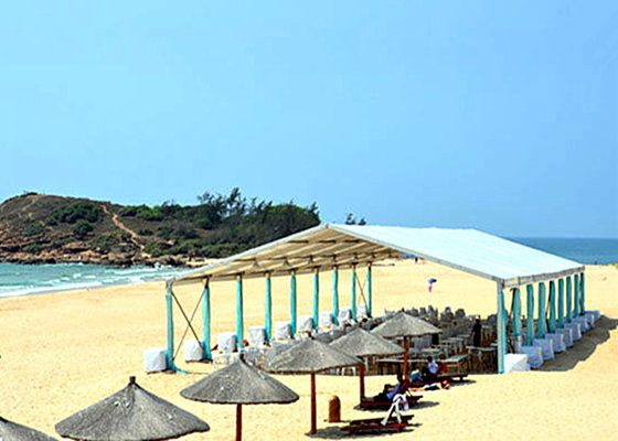 Aluminum PVC Swimming Pool Tents , White Outdoor Canopy For Pool Shade Without Side