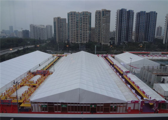 Big Outdoor Exhibition Tents White PVC Fabric For Events / Parties