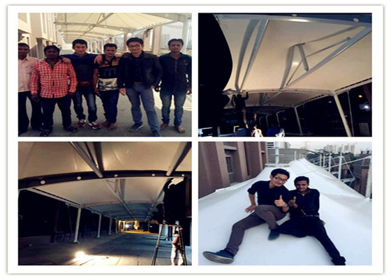 Waterproof Car Parking Shed Car Canopy Tents Tensile Membrane Steel Structure