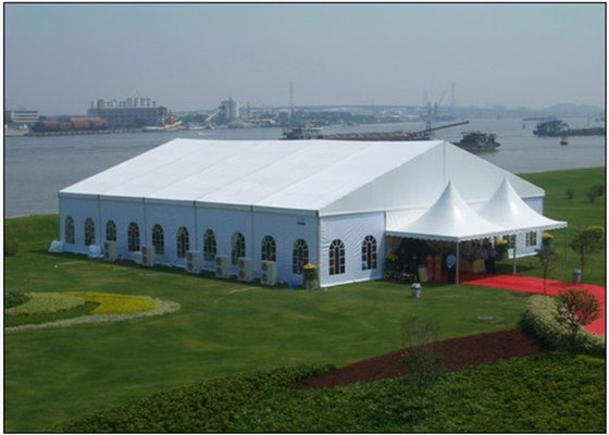 Aluminum Material High Peak Tents Glass Sidewalls For Meeting / Exhibition