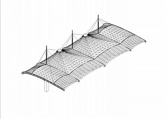 Heavy Duty Steel Frame Car Canopy Tents With PVDF / PDFE Fabic Cover