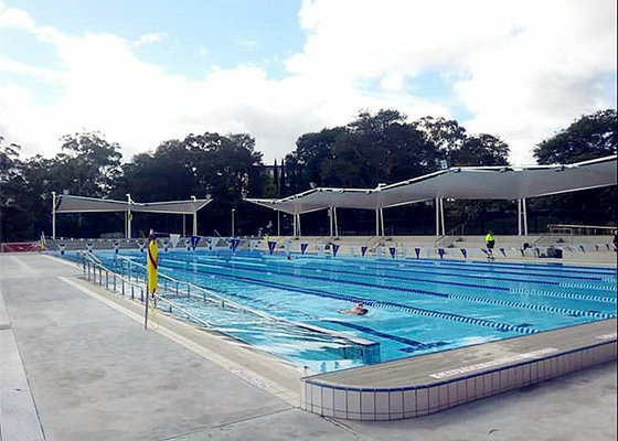 Australia Project Swimming Pool Tension Fabric Structures PVDF With Steel Frame