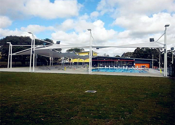 Australia Project Swimming Pool Tension Fabric Structures PVDF With Steel Frame