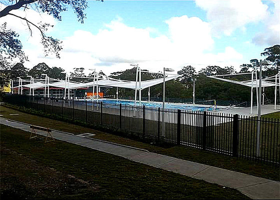 Australia Project Swimming Pool Tension Fabric Structures PVDF With Steel Frame