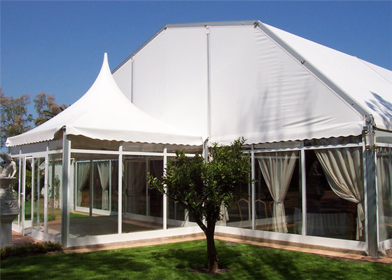 Aluminum Material High Peak Tents Glass Sidewalls For Meeting / Exhibition