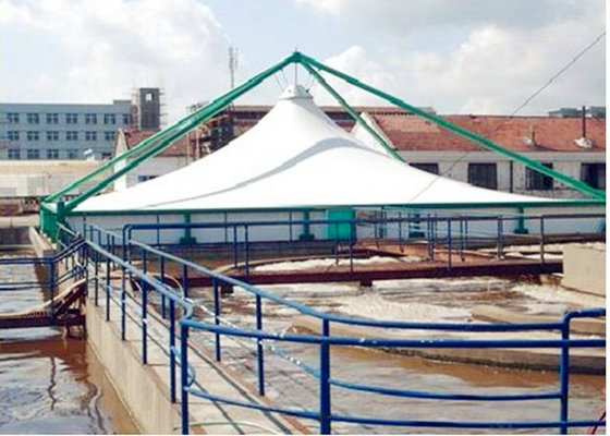 Round Shape Swimming Pool Tents , Tension Fabric Shade Structures Canopy