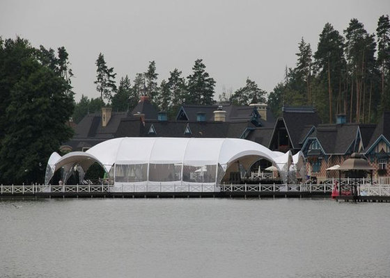 Outdoor Metal Shade Canopy , Tension Fabric Shade Structures White