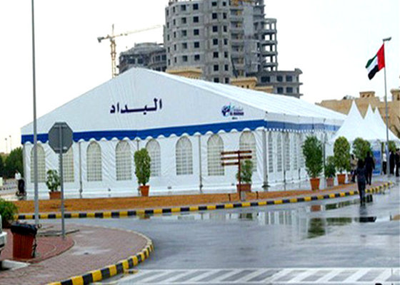 Custom PVC Fabric White Marquee Tents For Event / Wedding Aluminum Frame