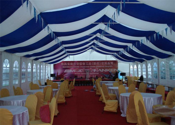 Strong Waterproof  Double Decker Tents PVC Fabric Aluminum Two Layer