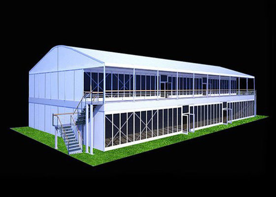 Large PVC Fabric Double Decker Tents 2 Floor Shelters UV Resistant