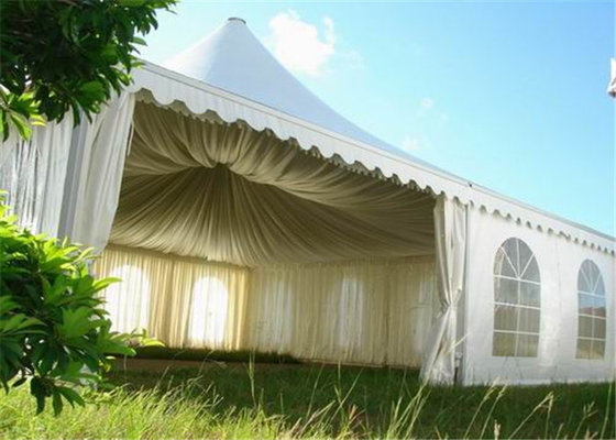 High Peak White Pagoda Shade Shelter Canopy With Beautiful Lining Aluminum Frame