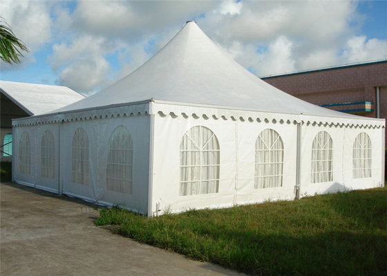 High Peak White Pagoda Shade Shelter Canopy With Beautiful Lining Aluminum Frame