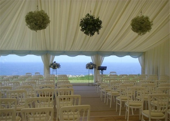 Large Romantic Aluminum Wedding Party Tents With Indoor Nice Roof Lining