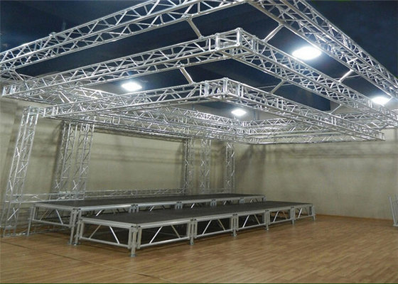 Outdoor Concert Aluminum Stage Truss With Portable Cart To Holding Platform