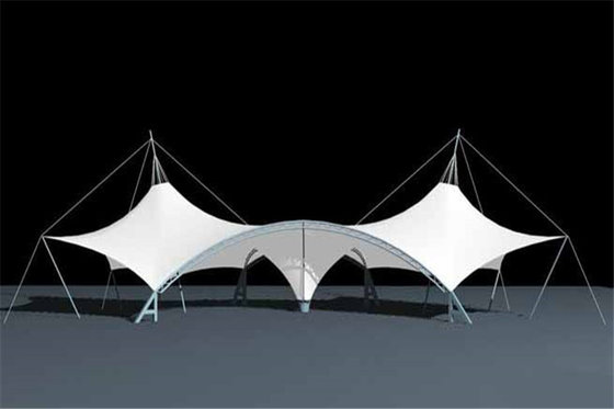 Waterproof Tentioned Membrane With High Strength Steel Structure Stadium Awning