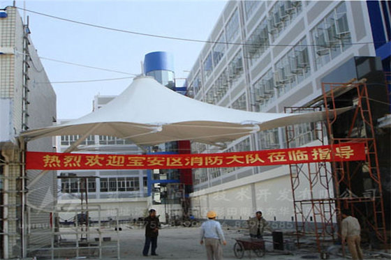 Plaza Landscape Sketch Steel Fabric Membrane Structures Tent  Waterproof Fireproof Sunshade