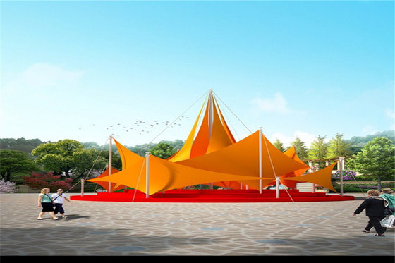 Swimming Pool Steel Membrane Structure Garden Party Tents Fabric PVDF Awning Roof