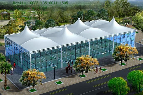 Swimming Pool Steel Membrane Structure Garden Party Tents Fabric PVDF Awning Roof