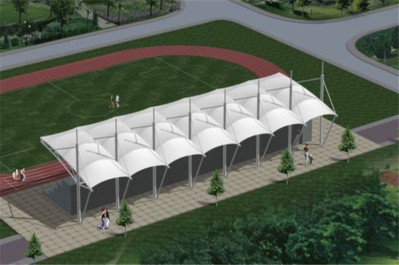 Customized Double Side Car Parking Tensile Structure Steel Frame Waterproof