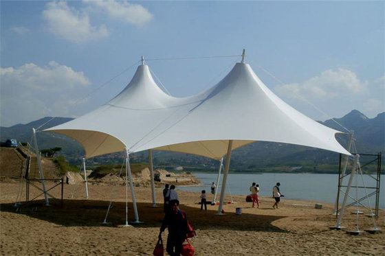 High Strength Tensile Structure Architecture , Fabric Shade Structures Windproof