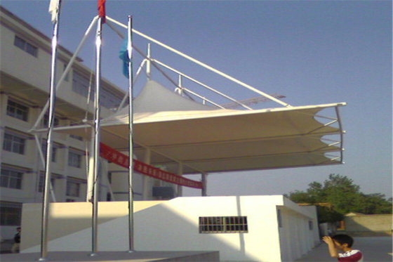 High Strength Tensile Structure Architecture , Fabric Shade Structures Windproof