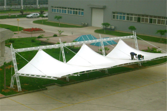 High Strength Tensile Structure Architecture , Fabric Shade Structures Windproof