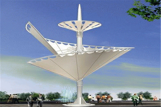 High Strength Tensile Structure Architecture , Fabric Shade Structures Windproof