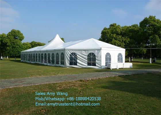 Waterproof Luxury Garden Party Tents , White Party Tent Gazebo Canopy With Sidewalls