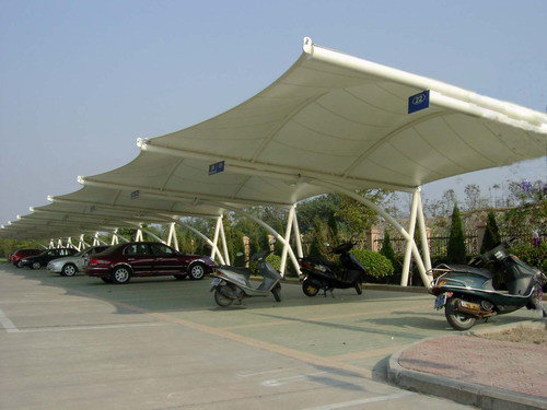 UV Resistant Car Canopy Tents With Awning Fabric Membrane Structure