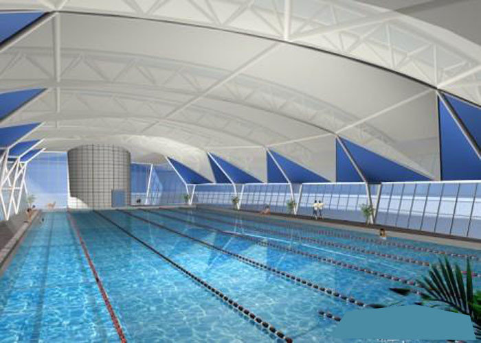 Commercial Swimming Pool Tents Tensile Fabric Canopy Covers For Sun Protection