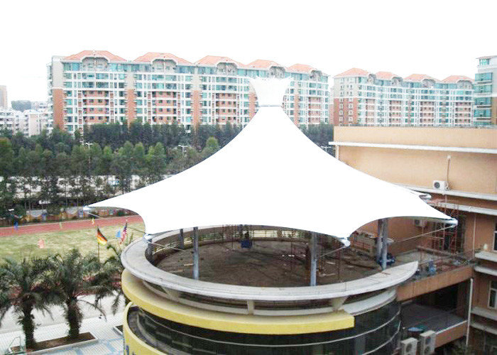 High Peak Steel Swimming Pool Awnings Fabric Shade Structures Waterproof