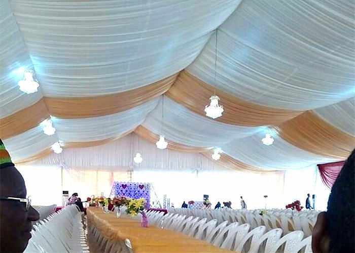 PVC White Romantic Wedding Party Tents , Backyard Wedding Tent 20 X 45m