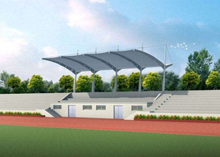 Permanent Gym Fabric Membrane Structures PVDF Cover Heat Insulation For Shelter