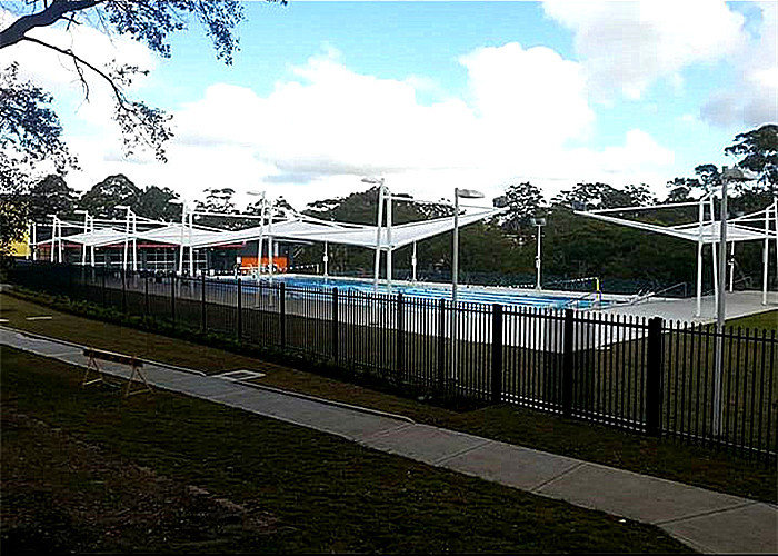 Membrane Structures Luxury Swimming Pool Tents Steel Frame PVDF Fabric