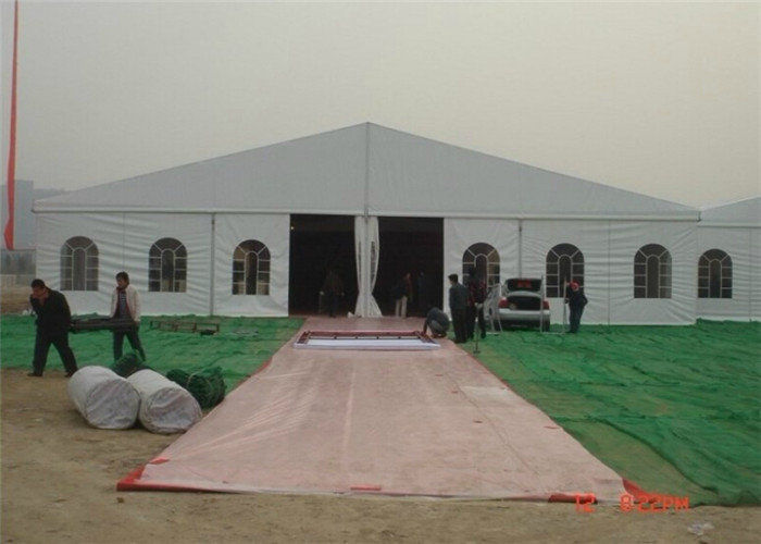 Durable Outdoor Warehouse Tents , Temporary Fabric Structures With Clear Window