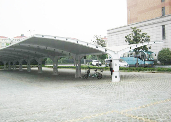 High Safety Parking Shade Double Car Canopy Fabric Tension Structures