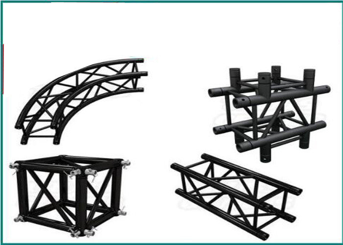 Performance Square Aluminum Lighting Truss Black Colour With Diffirent Shape