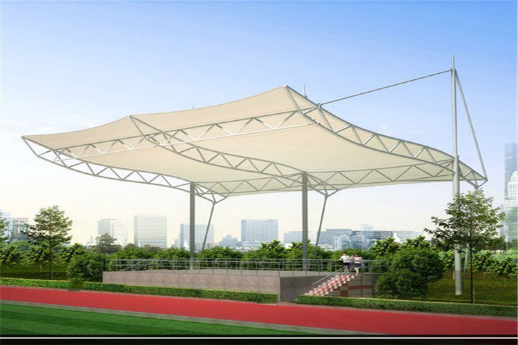 High Strength Tensile Structure Architecture , Fabric Shade Structures Windproof