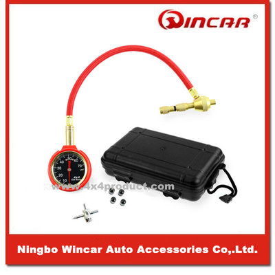 Rapid 4wd Tyre Deflator Deflators Pressure Gauge FREE case, valve caps & tool