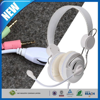 3.5mm Over-Ear Stereo Headphone or Earphone with Microphone Volume Control