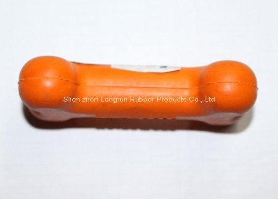 Orange Food Grade Rubber Pet Toys NR Rubber Bones For Dogs
