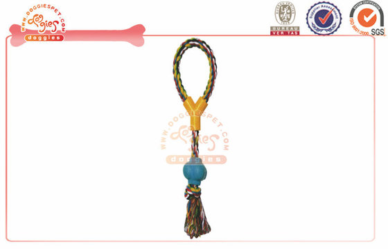 Soft Chewing Cotton Rope Pet Toy Tennis Ball Without Bounce Ability And Plastic Toy