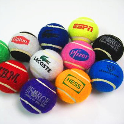 1.5inch mini colored pet toy tennis ball with custom logo printed