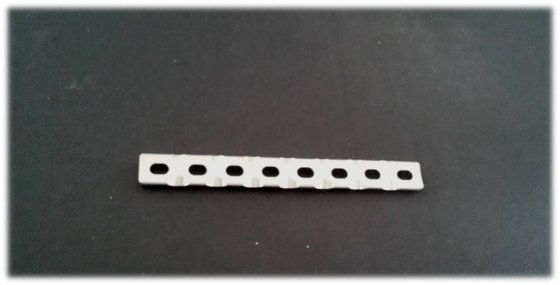 Highly Precise CNC Medical Parts Titinium Bond Plating System L96mm
