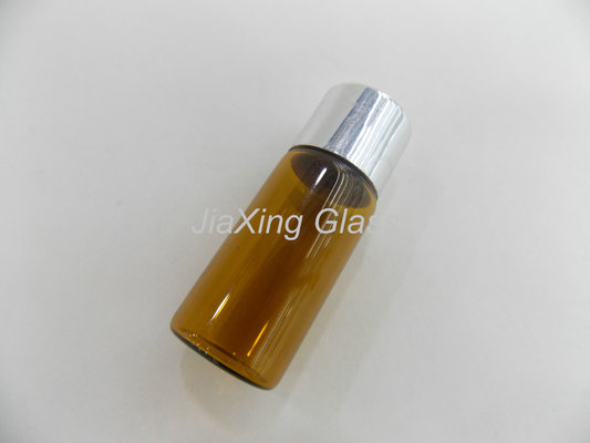 Empty 10ml Vial Tubular Glass Vials With Plastic Clear Plug And Silver Lid