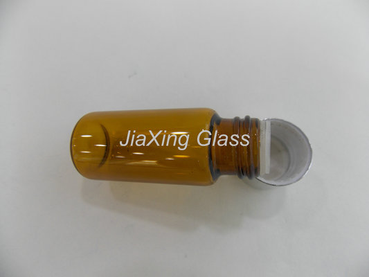 Empty 10ml Vial Tubular Glass Vials With Plastic Clear Plug And Silver Lid