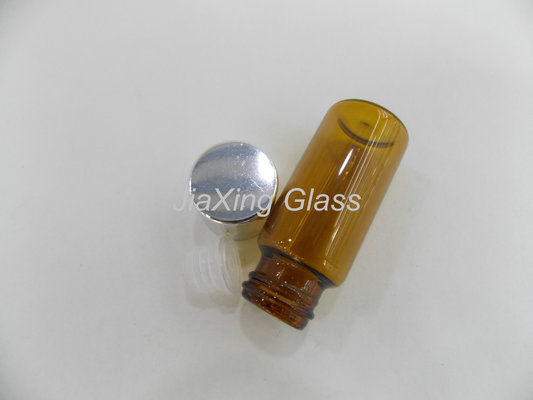Empty 10ml Vial Tubular Glass Vials With Plastic Clear Plug And Silver Lid