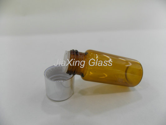 Empty 10ml Vial Tubular Glass Vials With Plastic Clear Plug And Silver Lid