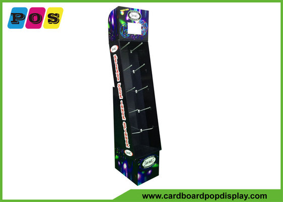 Glossy Lamination Hook Display Stand , POP Merchandising Cardboard Stands Display For Blister Pack HD054