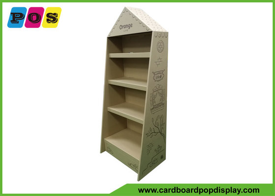 Flexo Printed Cardboard Product Displays , Kraft Paperboard Retail Display Stands For Plush Dolls FL154
